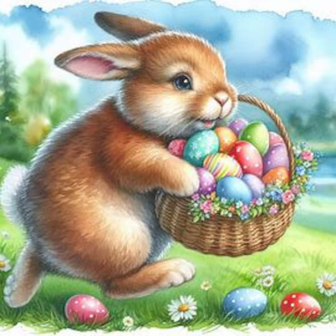 EASTER Artworks SET OF 4 Downloadable Digital Prints - Etsy