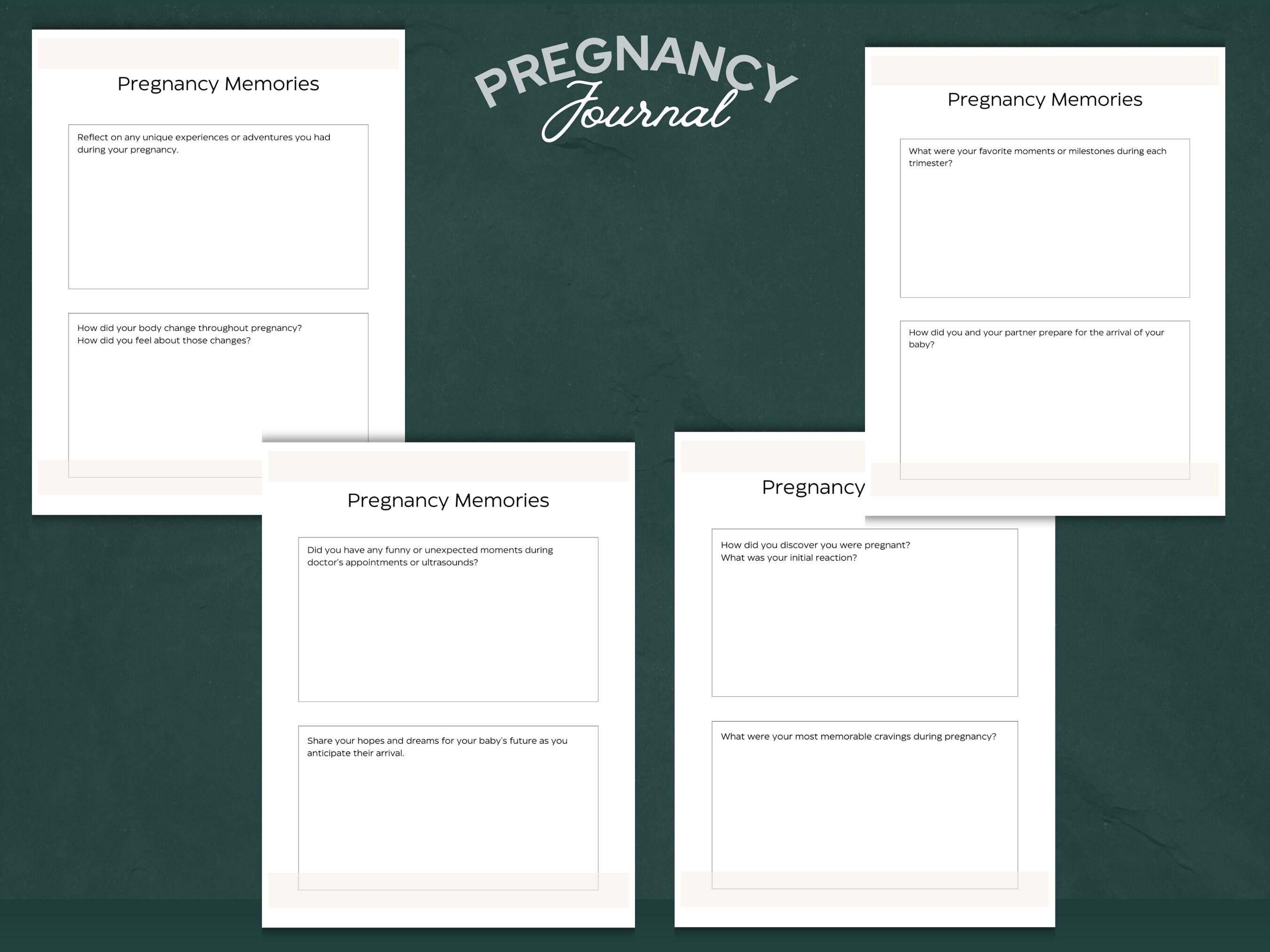 Printable Pregnancy Journal | Pregnancy Tracker | Pregnancy Diary ...