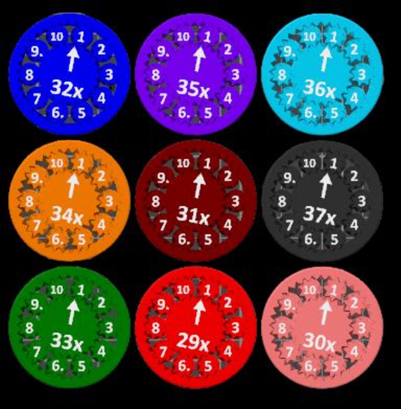 Math Fidget Spinner Multiplication and Divison - Custom Sets - Etsy