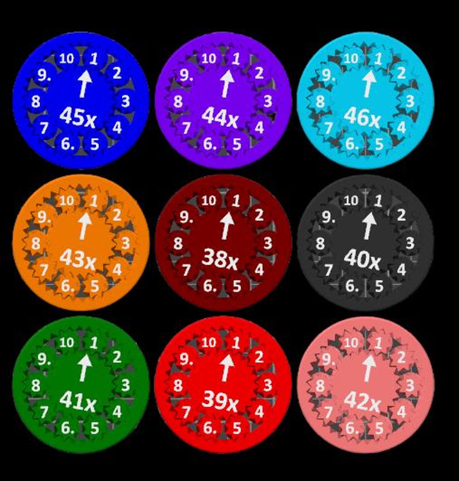Math Fidget Spinner Multiplication and Divison - Custom Sets - Etsy