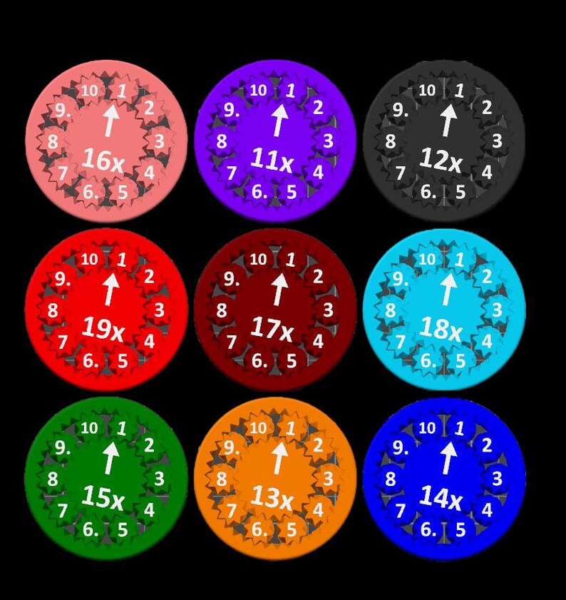 Math Fidget Spinner Multiplication and Divison - Custom Sets - Etsy