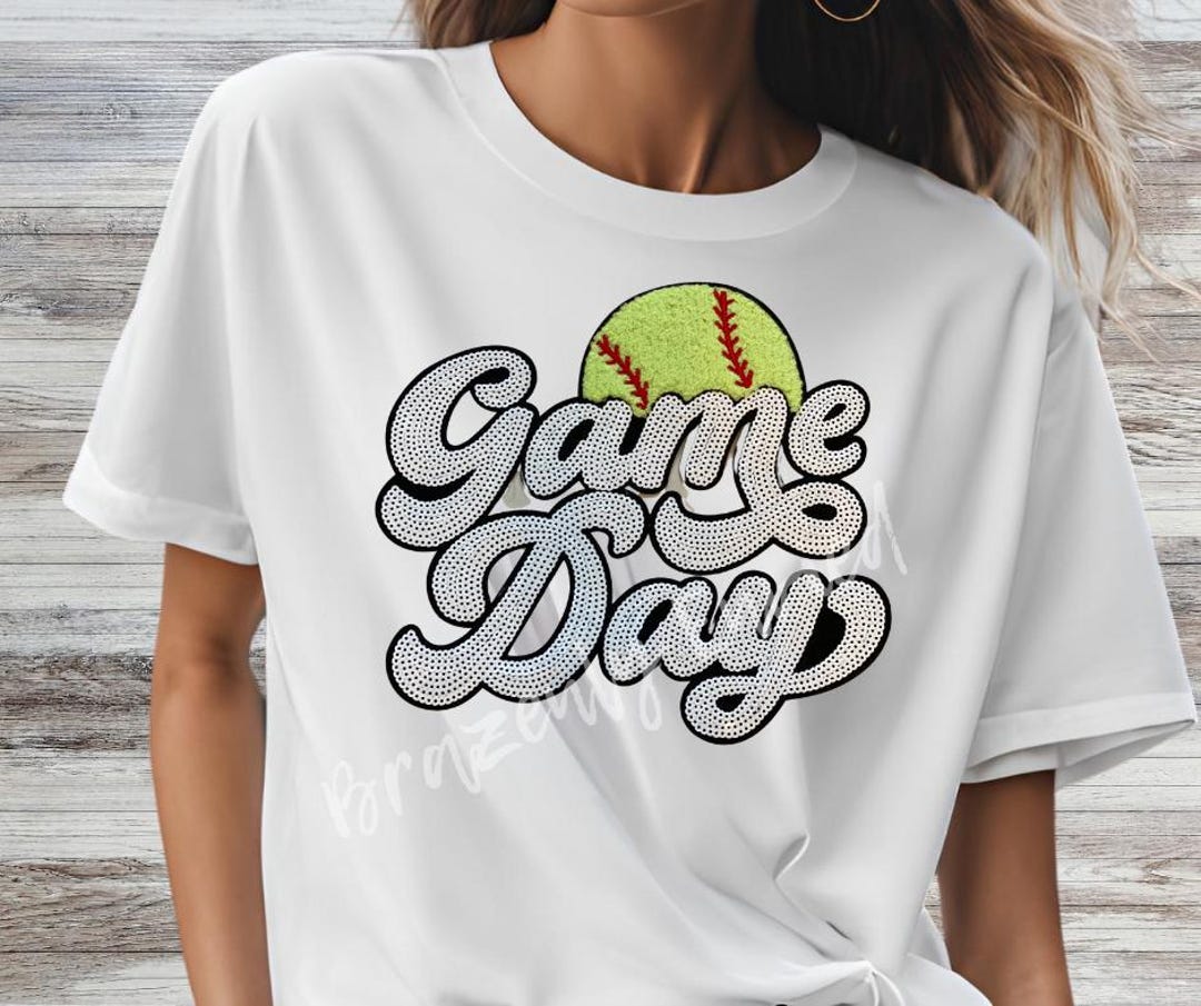 Game Day Ready Sports Patch Softball Chenille /sequins Patch Popular ...