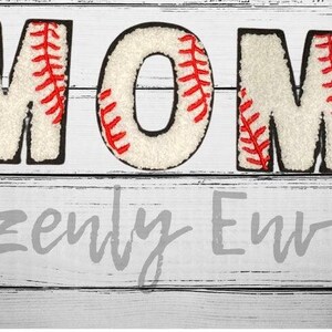 Baseball Chenille M O M Letter Patch - Etsy