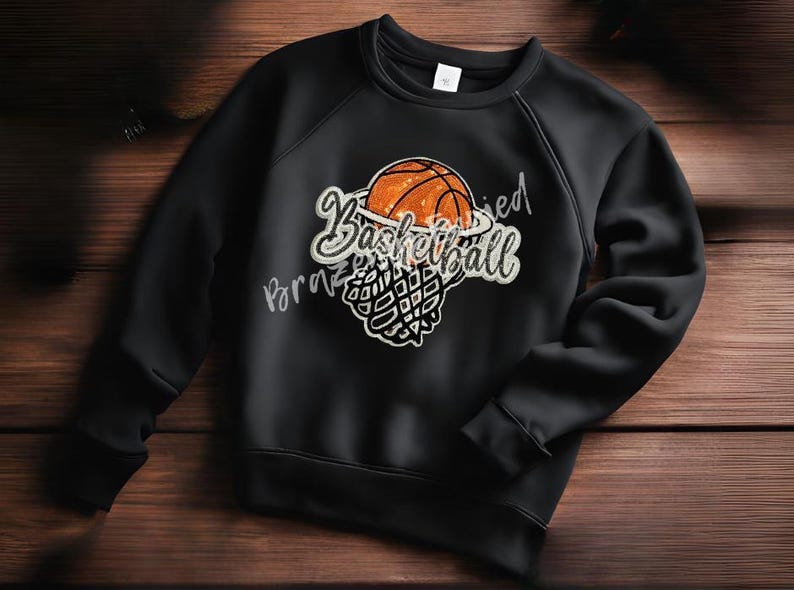 Basketball Patch| Black Sequins Script Basketball Word- Bassketball ...