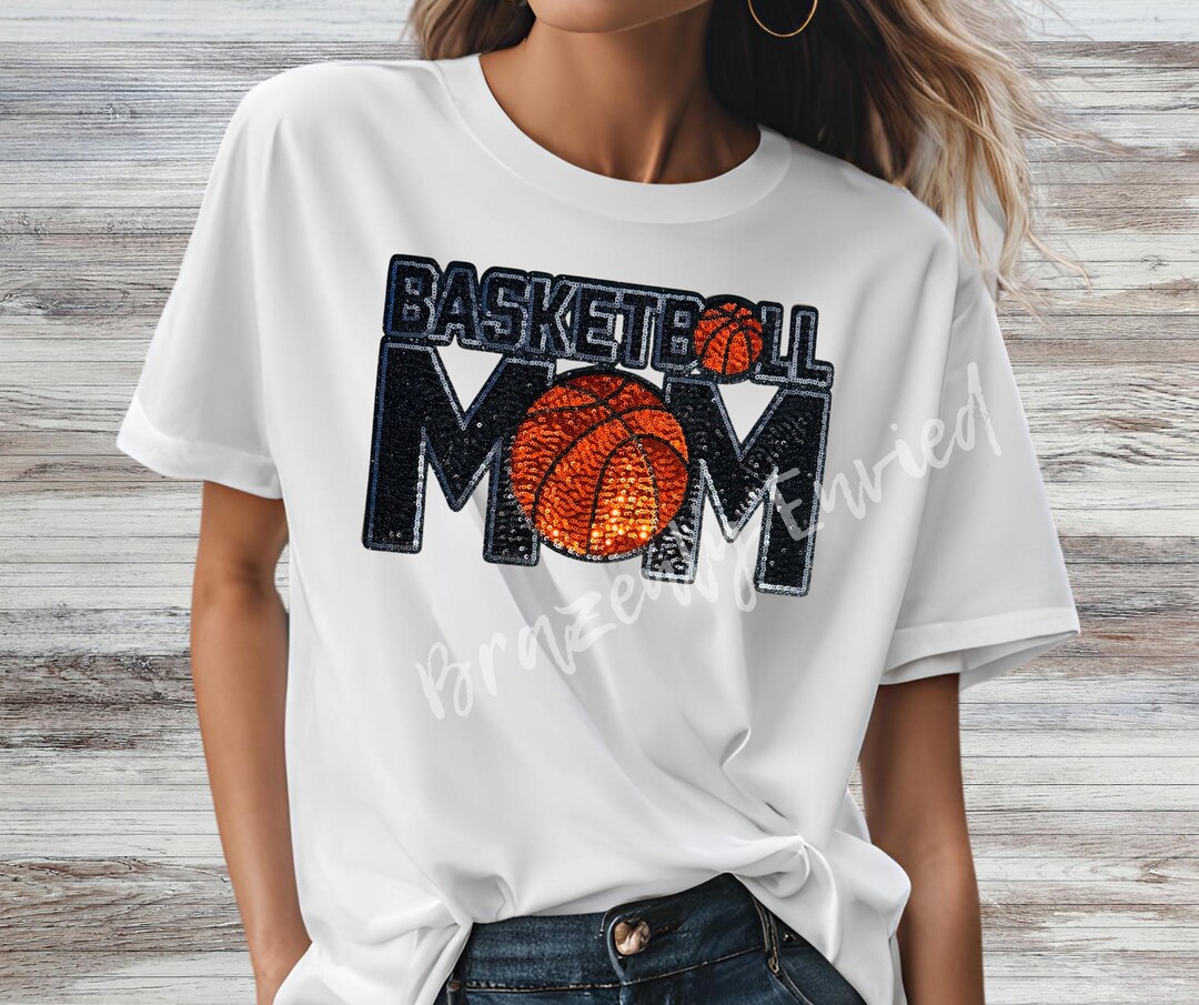 Basketball Mom Patch |basketball Sequins Patch |sports Patch| Eye Catching Sequins Basketball ...