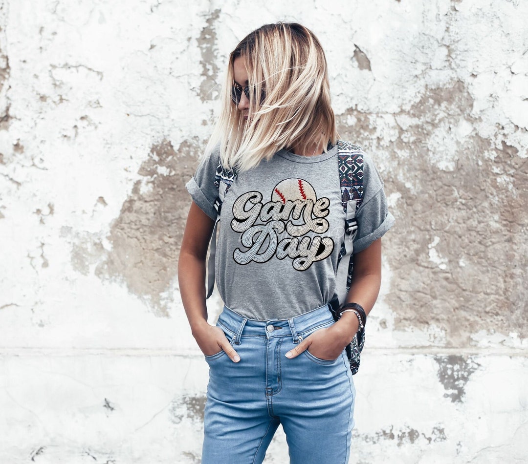 Sports Patch Baseball Chenille and Sequins Patch Popular Chenille Sequin Baseball Game Day Patch ...