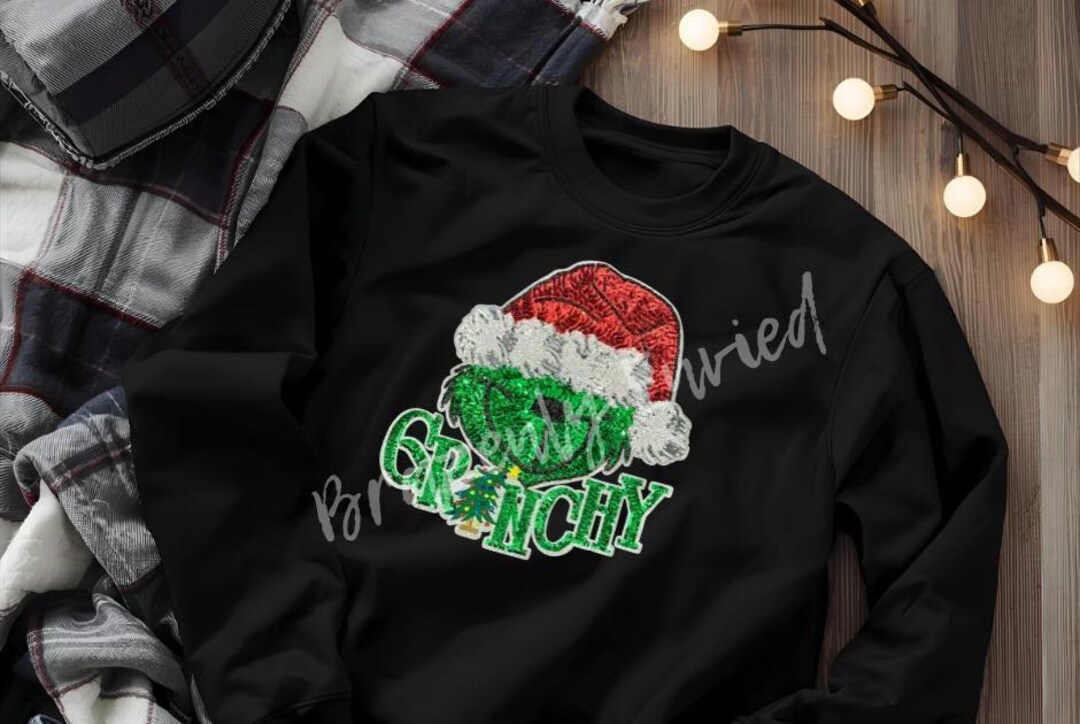 GRINCHY Patch Green Sequins- Be Classy and Sassy With This Awesome Patch - Etsy