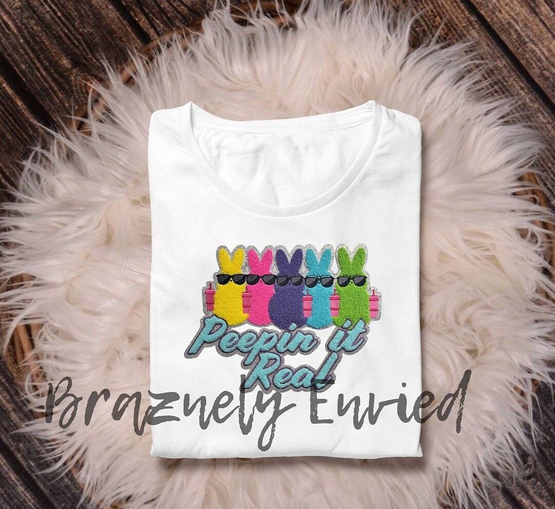 New Chenille Easter Patch Peepin It Real Easter Chenille Patch Great ...