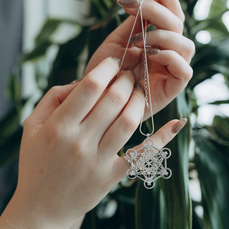 Metatron Cube Sacred Geometry Jewelry. Sterling Silver 925 Necklace. - Etsy