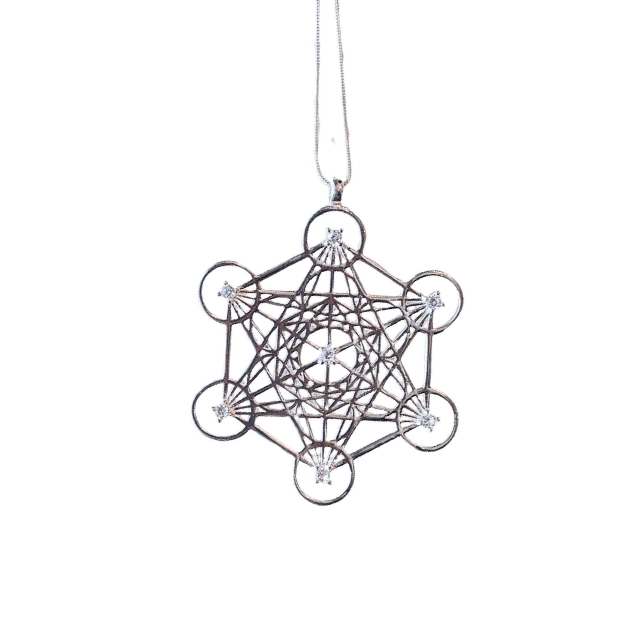 Metatron Cube Sacred Geometry Jewelry. Sterling Silver 925 Necklace. - Etsy