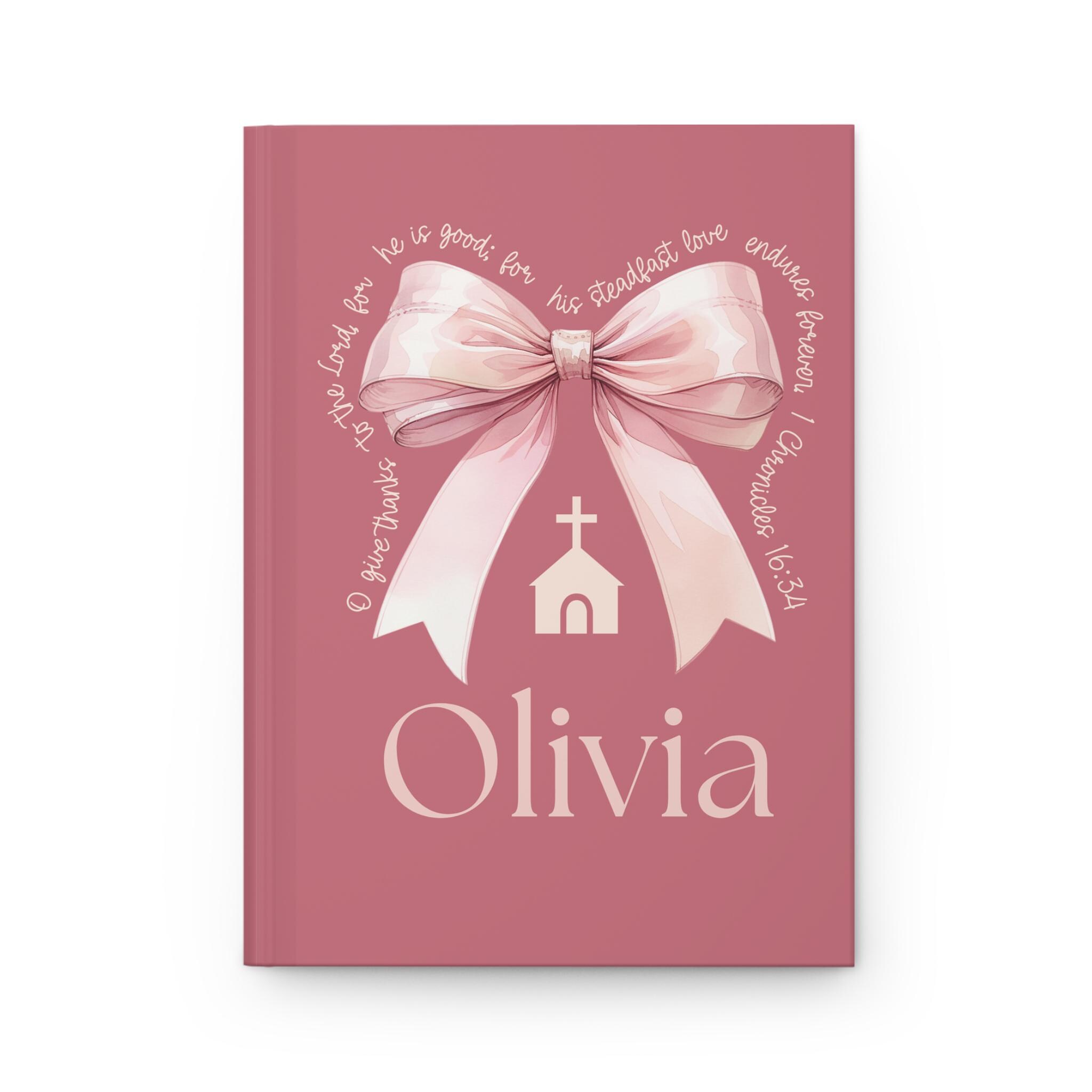 Personalized Church Notes Journal: Coquette Hardcover Diary - Etsy
