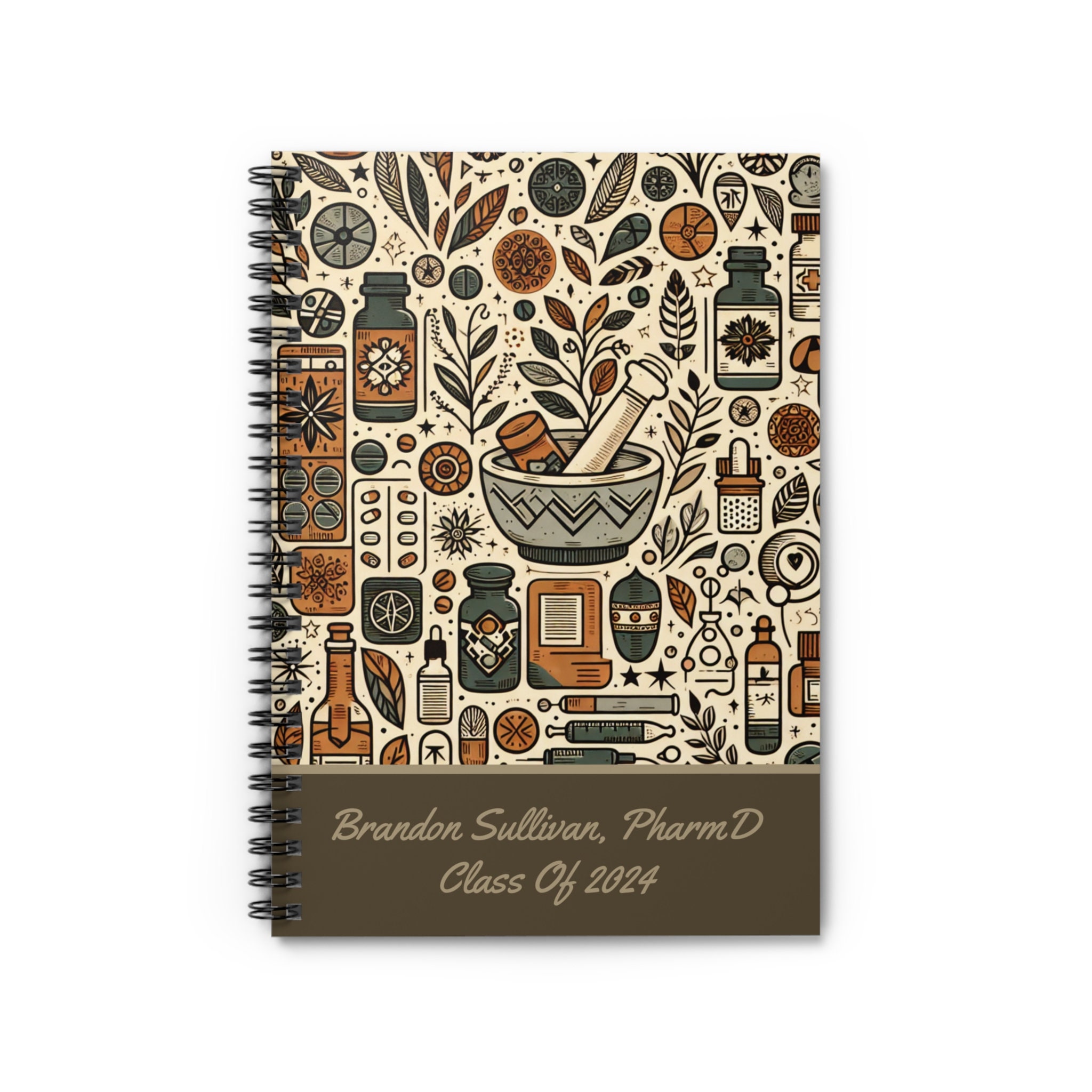 Custom Boho Pharmacy Graduation Spiral Notebook, Pharmacist Notes, Gift ...
