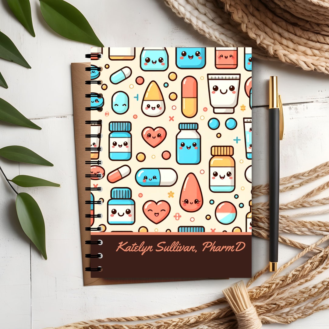 Custom Coquette Pharmacy Spiral Notebook, Pharmacy Technician Notes ...