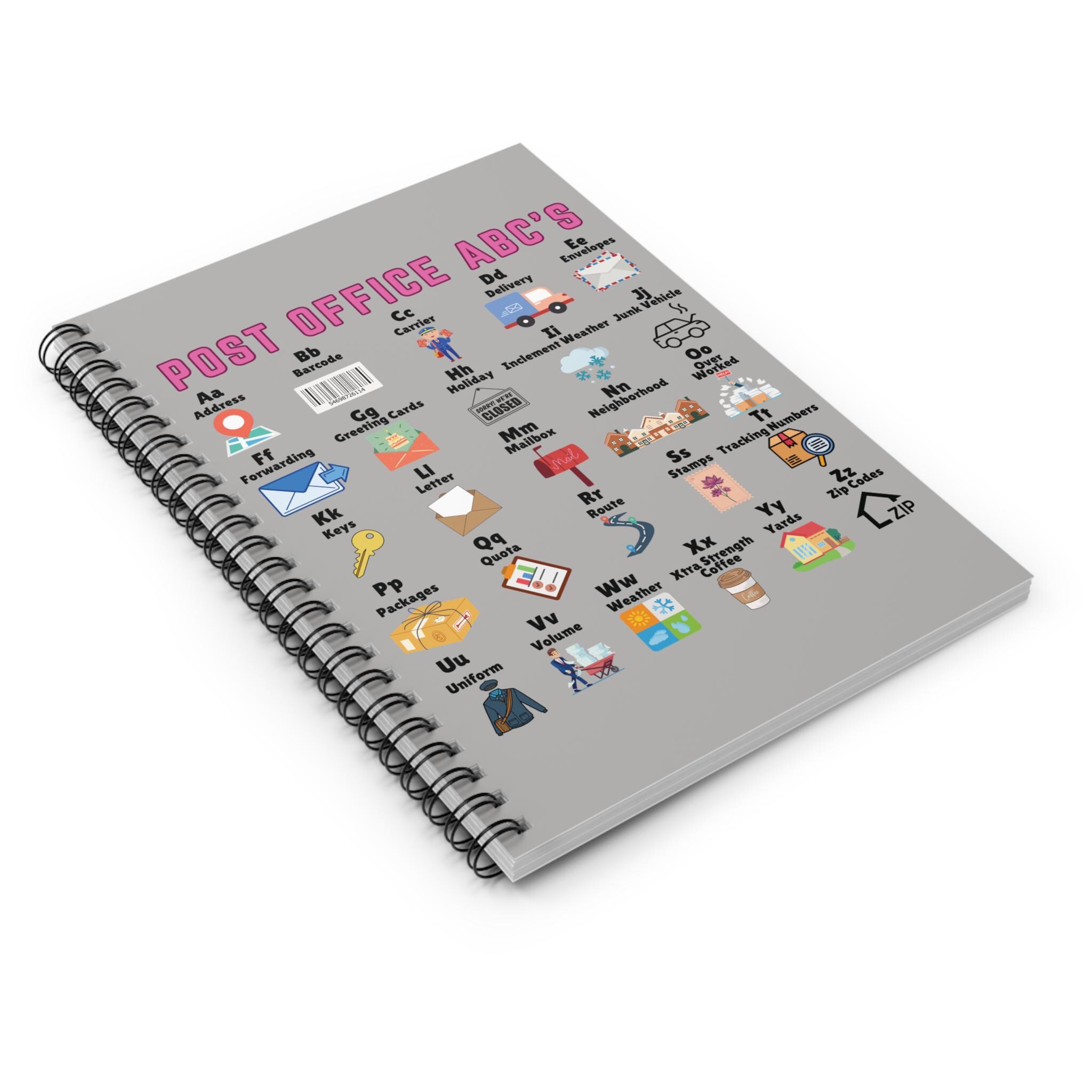 Mail Carrier Spiral Notebook: Post Office Abc's Design - Etsy