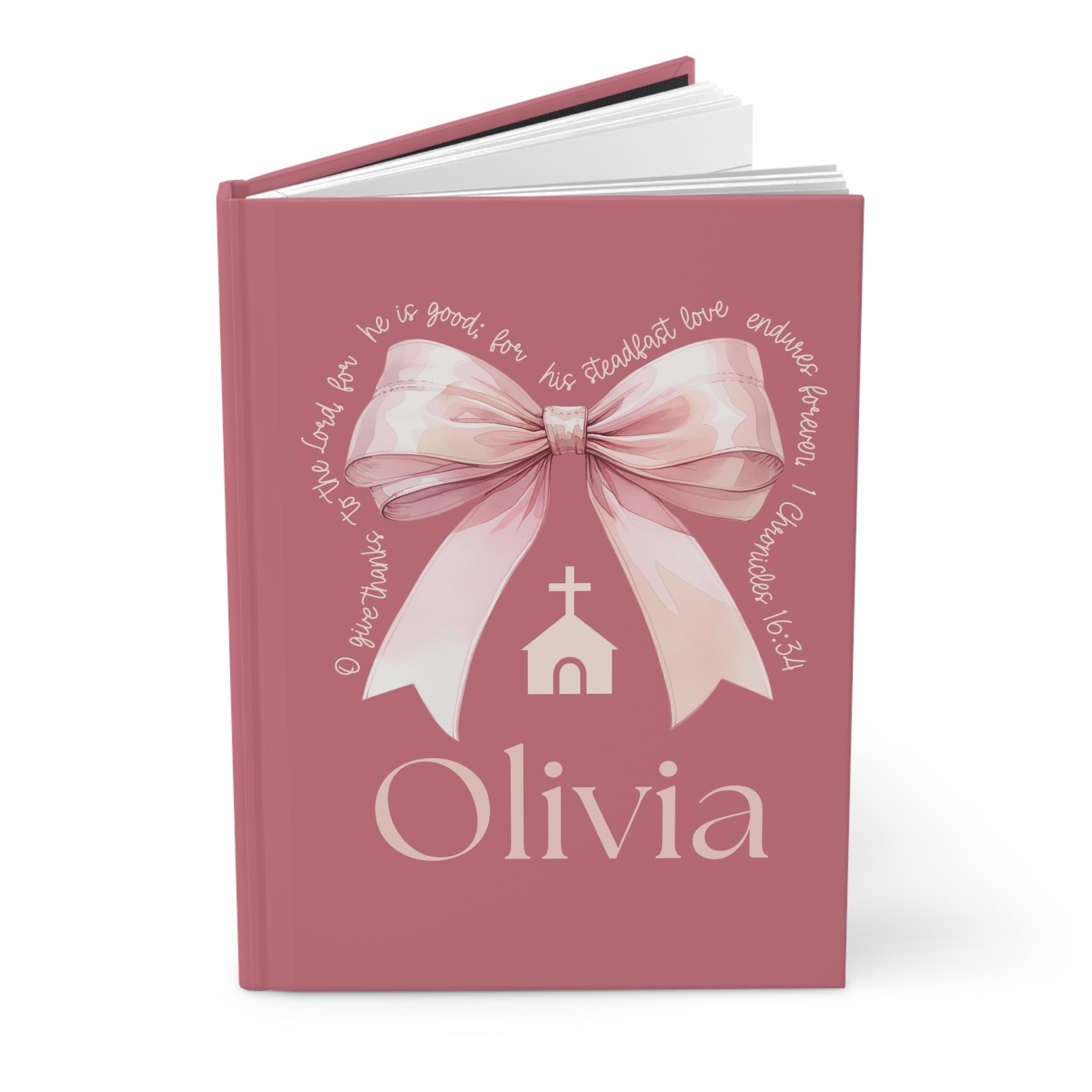 Personalized Church Notes Journal: Coquette Hardcover Diary - Etsy