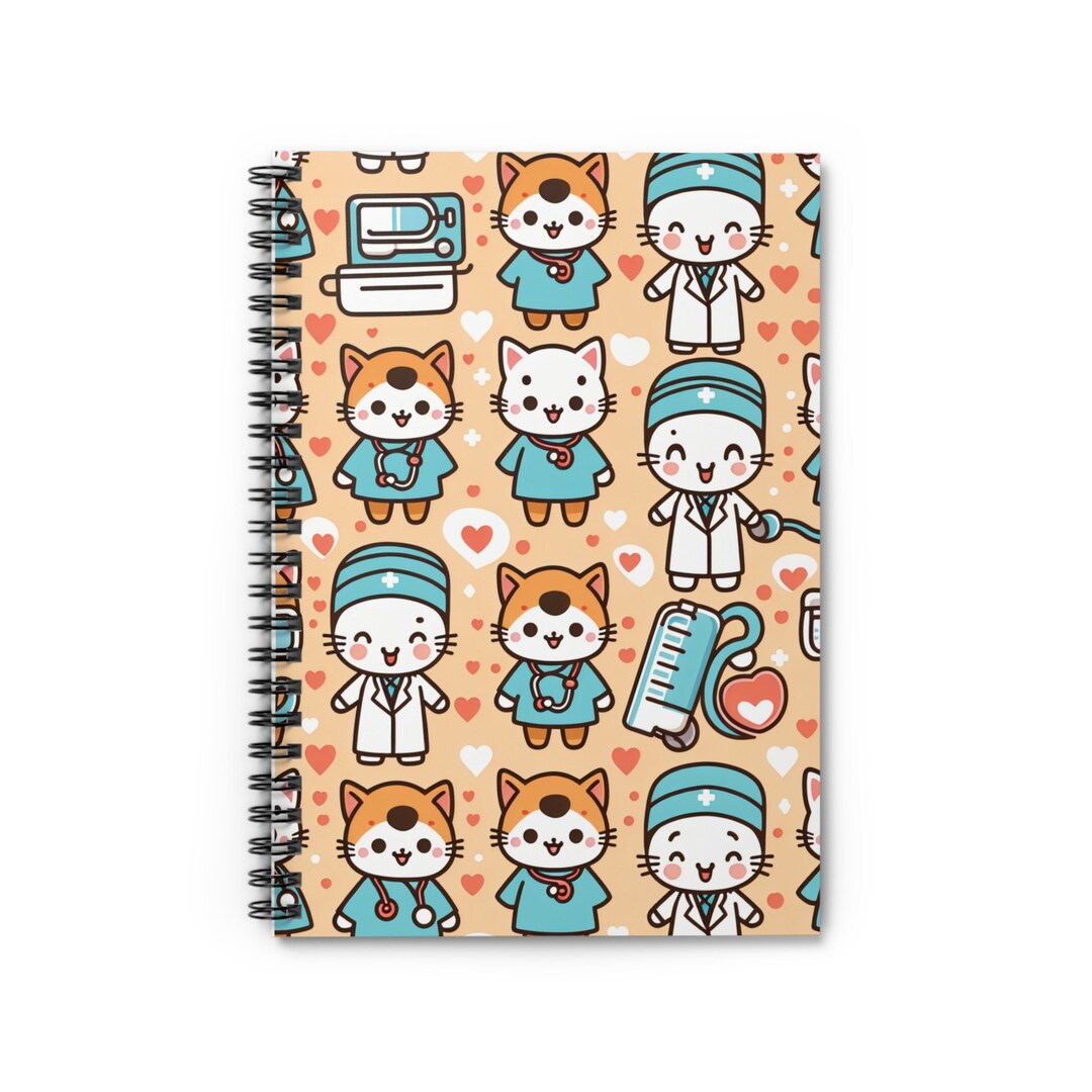 Cute Veterinarian Spiral Notebook, Vet Tech Notes, Veterinarian Gift ...
