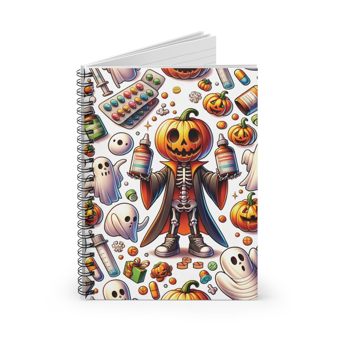 Halloween Pharmacy Spiral Notebook, Pharmacy Tech Notes, Pharmacist ...