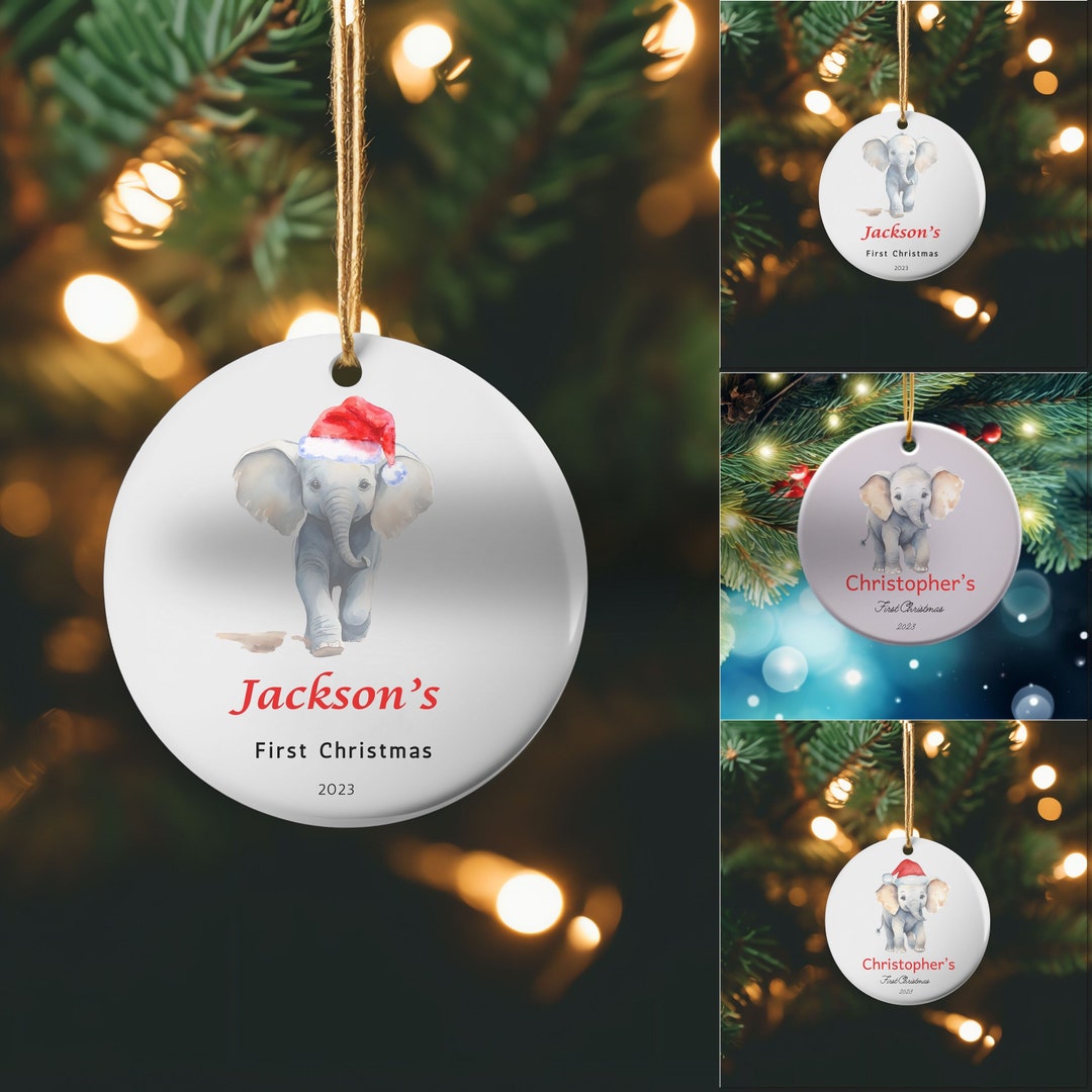 Baby's First Christmas Ornament Cute and Happy Baby - Etsy