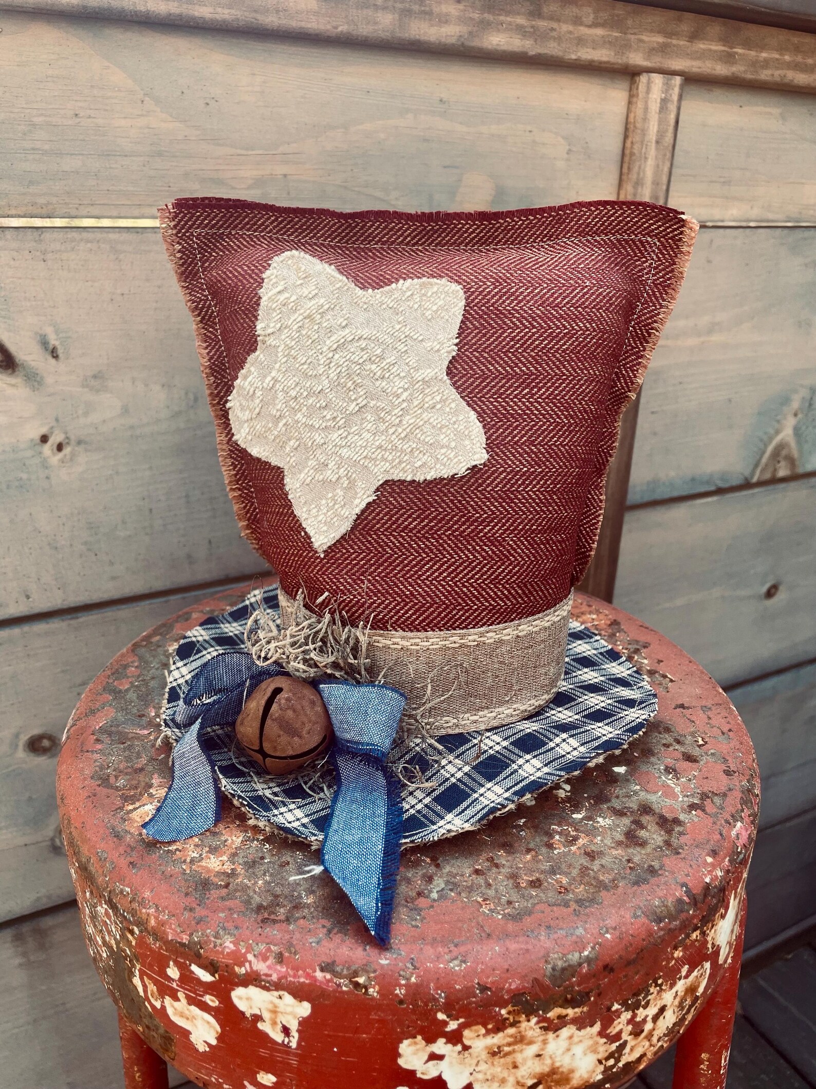 Primitive Uncle Sam Hat, Folkart Uncle Sam, Primitive Americana Decor ...