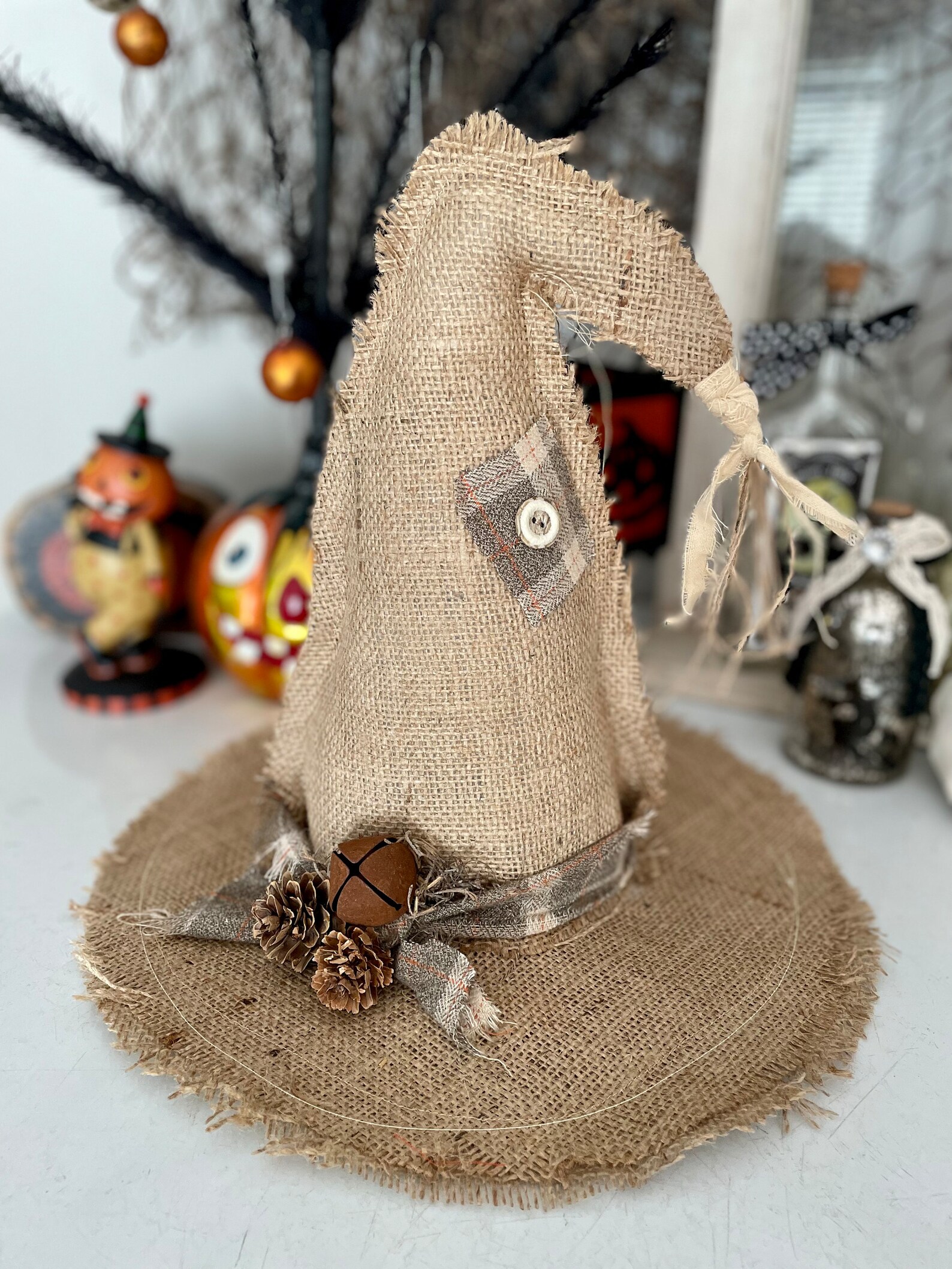 Rustic Scarecrow Hat, Fall Decor, Autumn Decor, Halloween Decor ...
