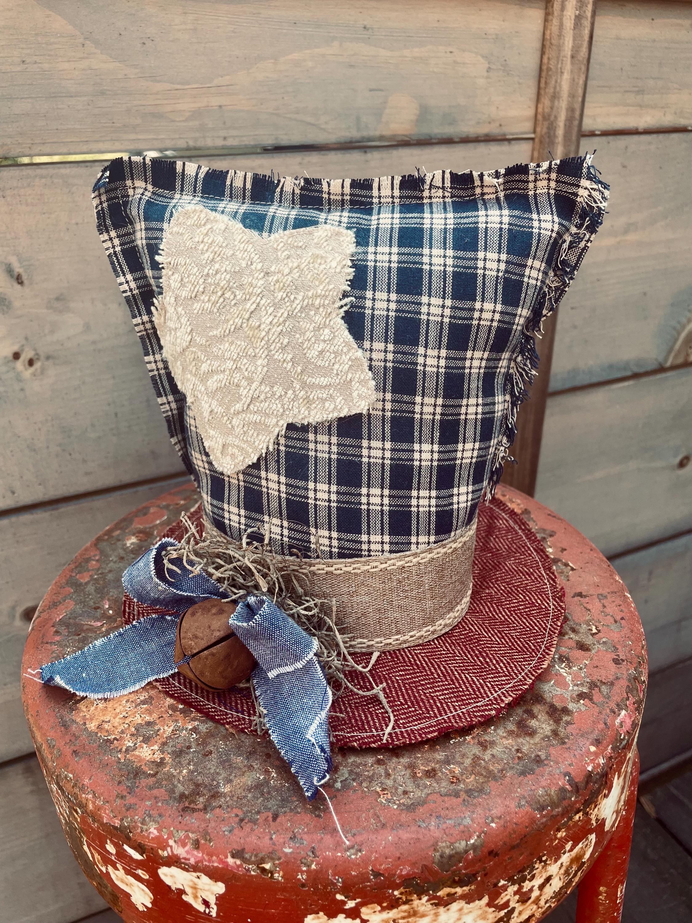 Primitive Uncle Sam Hat, Folkart Uncle Sam, Primitive Americana Decor ...