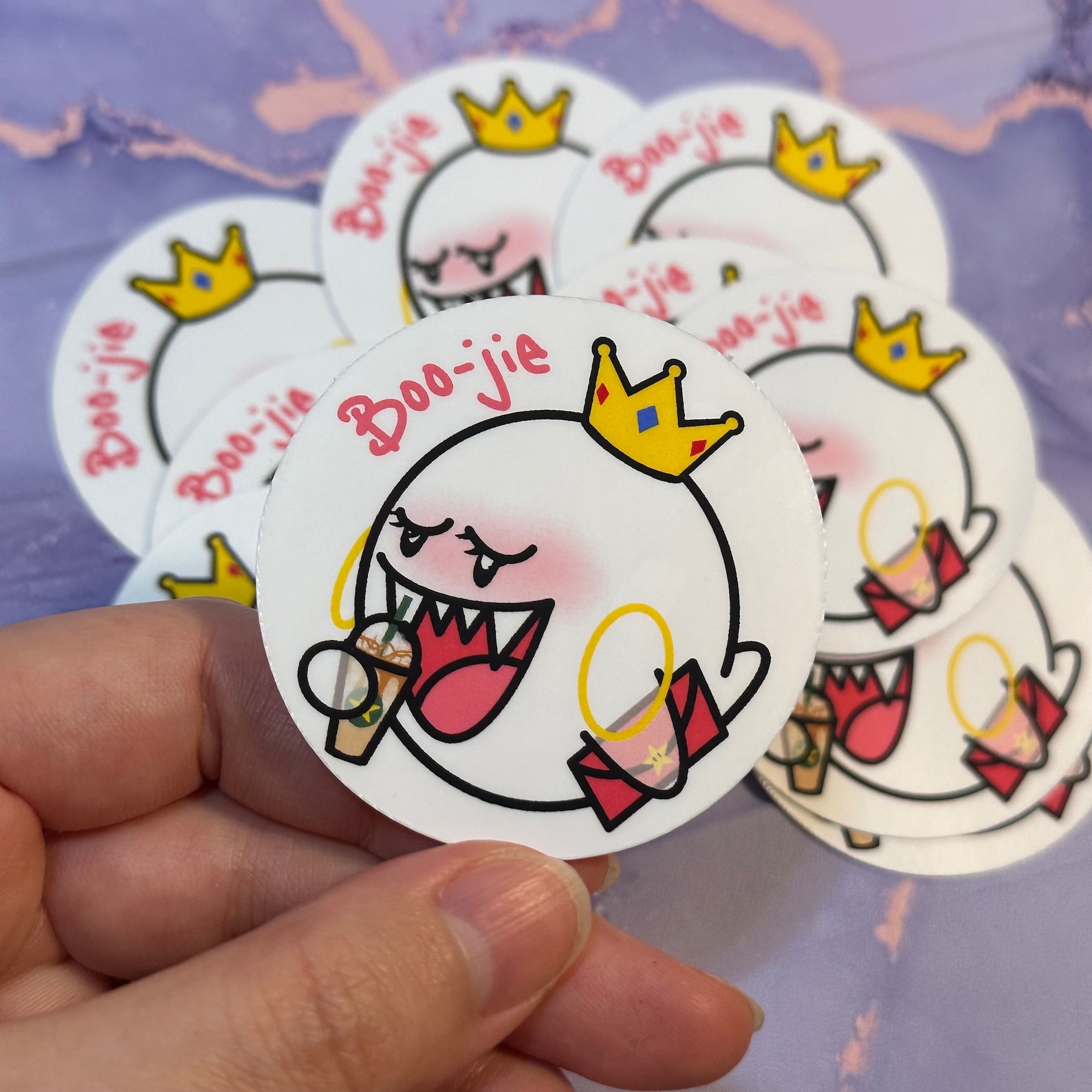 Sticker Boo-jie Super Mario Brothers Nintendo Funny - Etsy