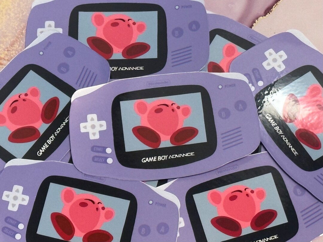 Sticker | Car Decal Bumper Sticker | Cute Kirby Stuck in Gameboy ...