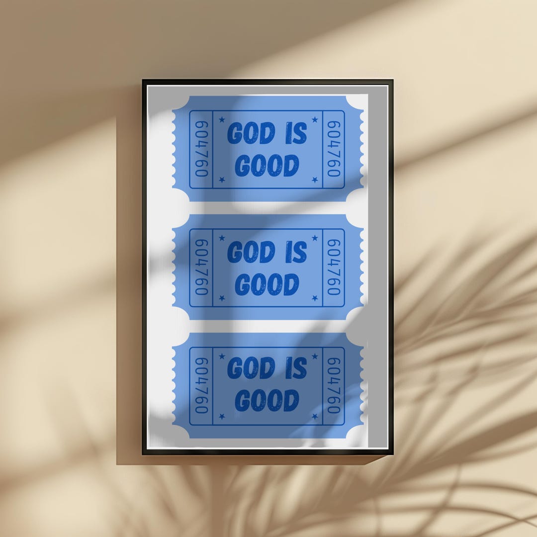 Christian Wall Art - God is Good - Printable Poster - Etsy