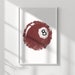 Red 8 Ball Trendy Digital Wall Art Poster - Etsy