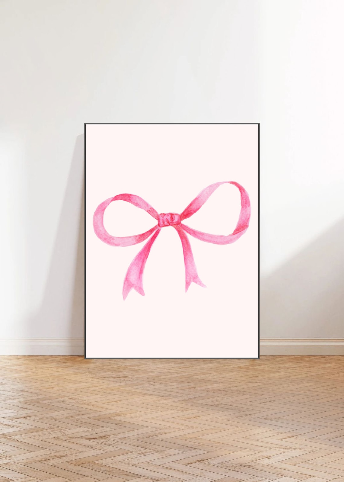 Pink Bow Artwork Art Printable Preppy Croquette Printable - Etsy