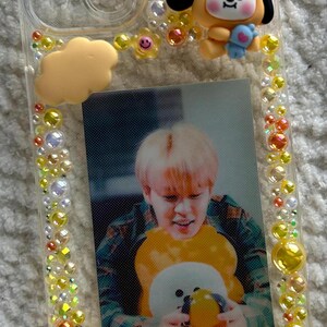BTS Jimin BT21 Chimmy K-pop Photo Card Pearl & Rhinestone Case iPhone ...