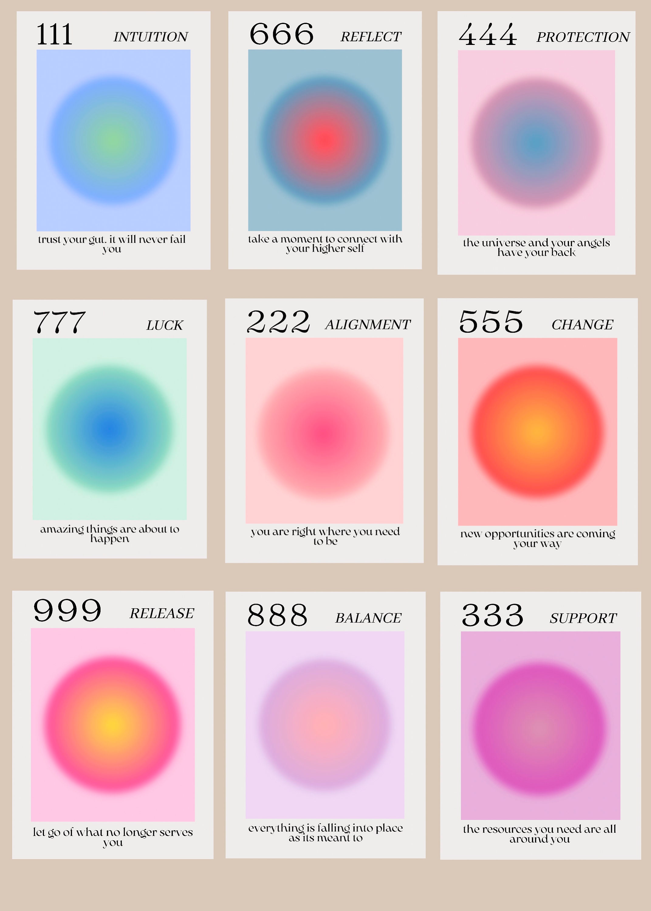 Angel Numbers Wall Art, Angel Number Poster, Printable Wall Art, 333 ...