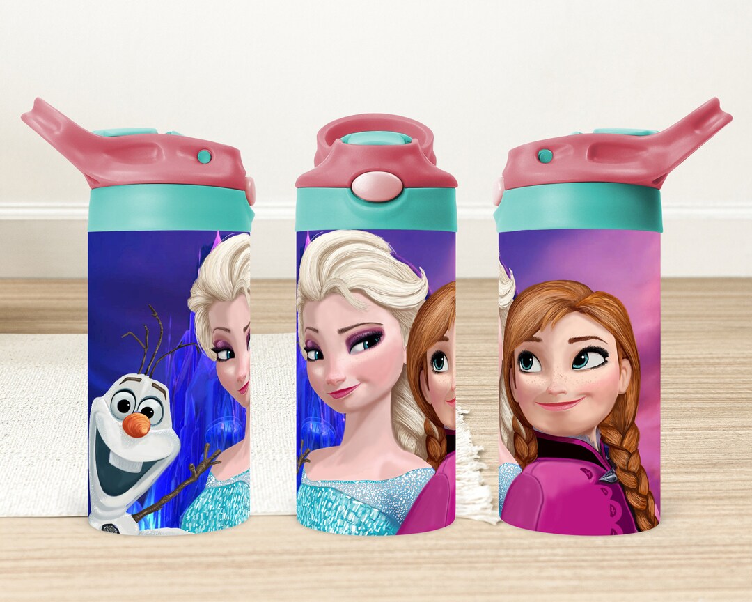 Olaf Elsa Frozen 12oz Flip Top Tumbler Wrap, Frozen Princess 12oz Sippy ...