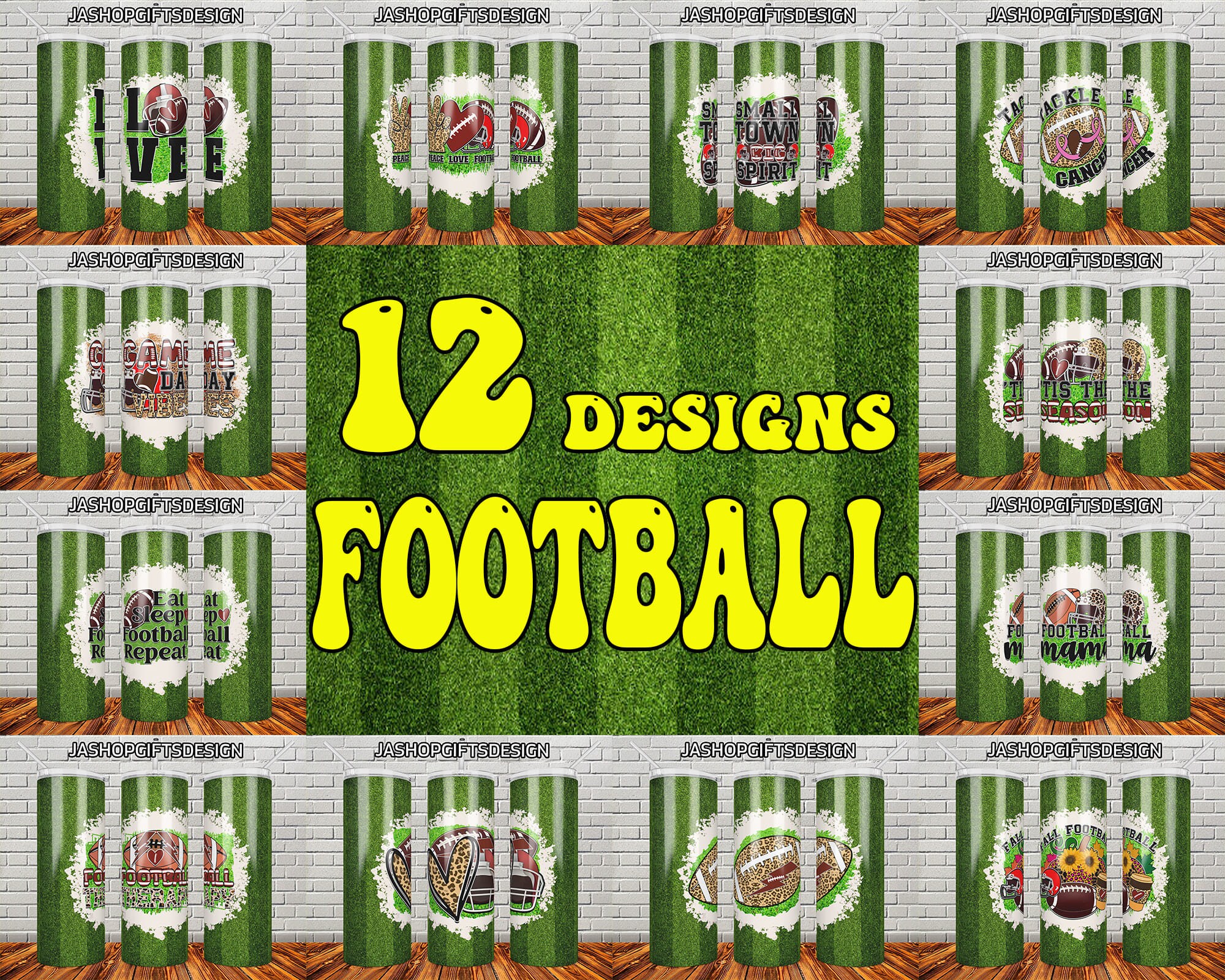 Football Sublimation Design Inspired 20 Oz Skinny Tumbler - Etsy