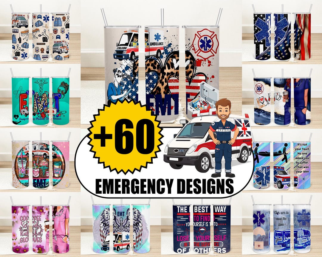 60+ Paramedic Tumbler Wrap Bundle – EMT/EMS Life 20oz Sublimation PNG ...