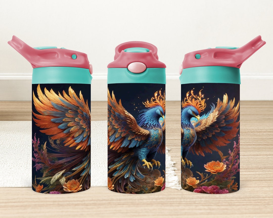 Phoenix Bird Sippy Cup Tumbler Wrap Sublimation Design (digital ...