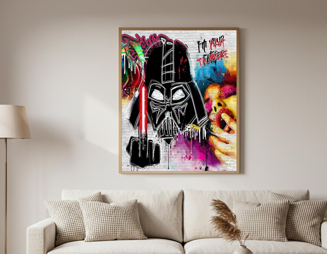Dark Lord Graffiti Art Print | Sci-fi Street Style Poster (digital ...