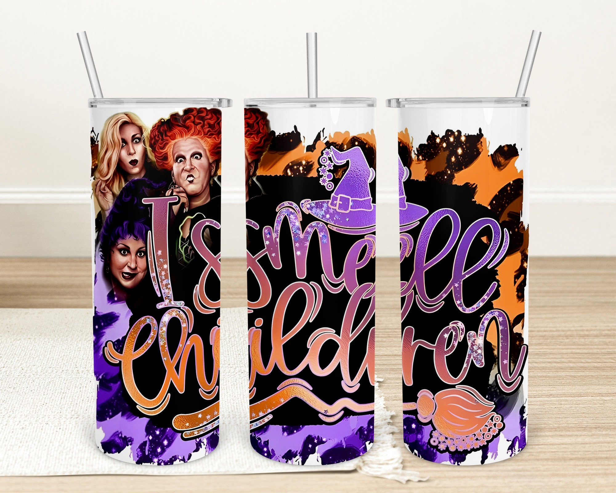 Hocus Pocus 20oz Tumbler Wrap, Hocus Pocus 20oz Skinny Tumbler Wrap Png ...