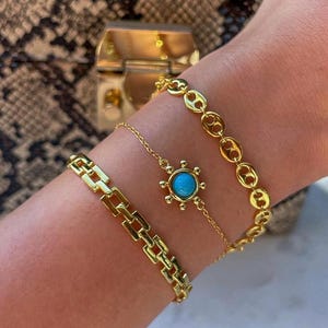18K Gold Plated Bracelet Stack, Sterling Silver, Perfect Gift for Her ...