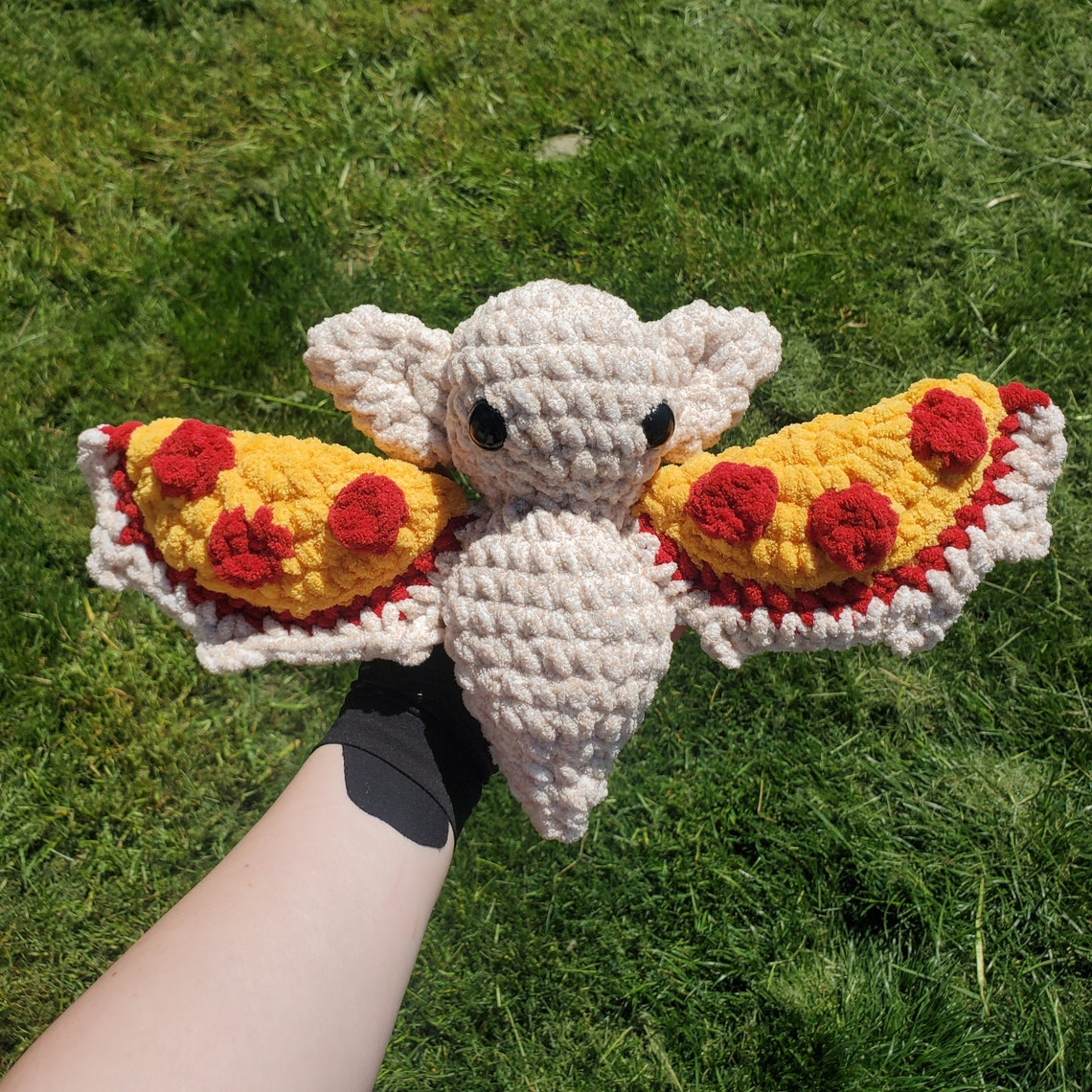 Crochet Pizza Bat, Amigurumi Bat, Pizza Plushie, Stuffed Bat - Etsy