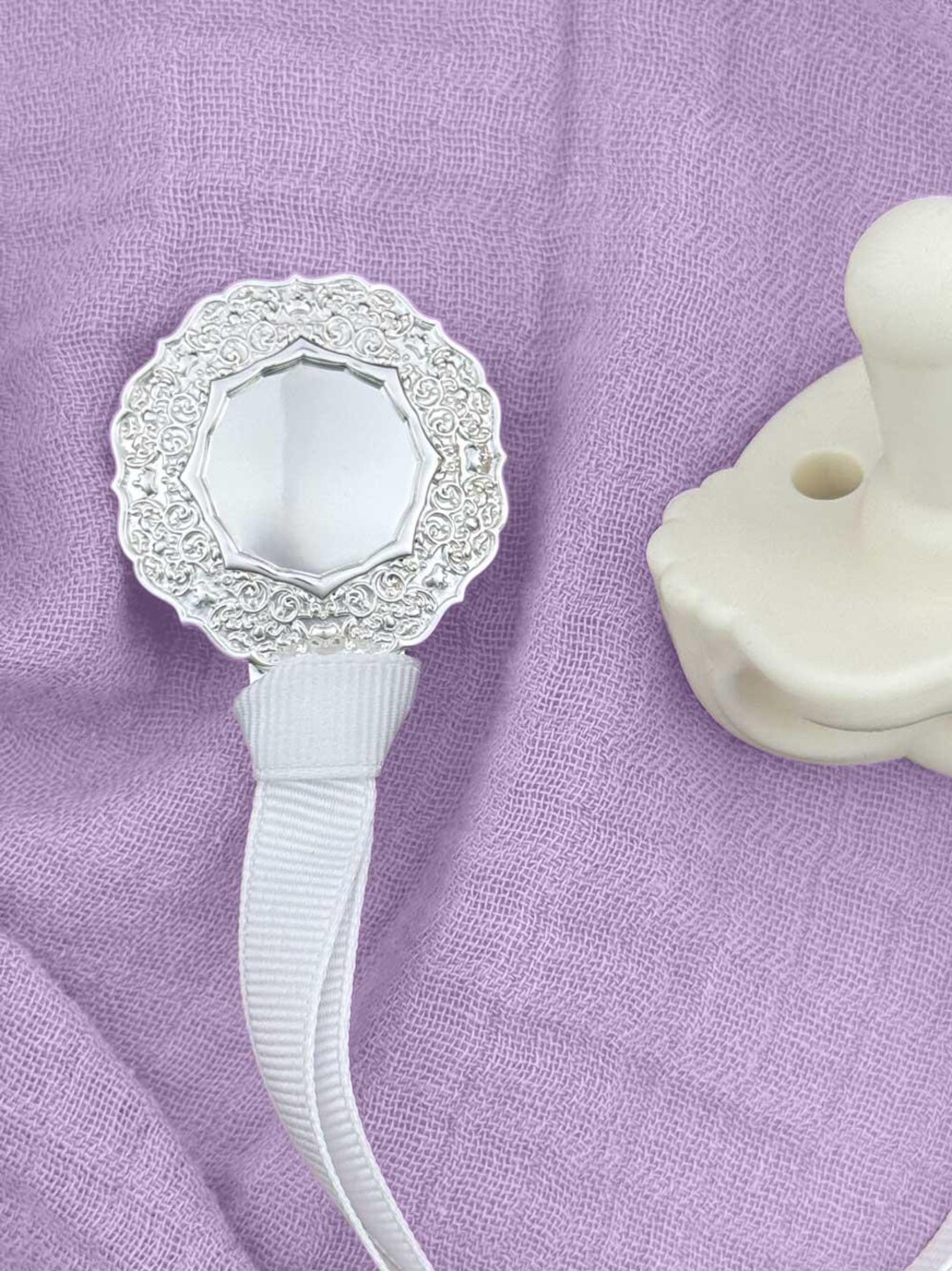 Silver Pacifier Clip - "elizabeth" the Royal Collection - Classic ...