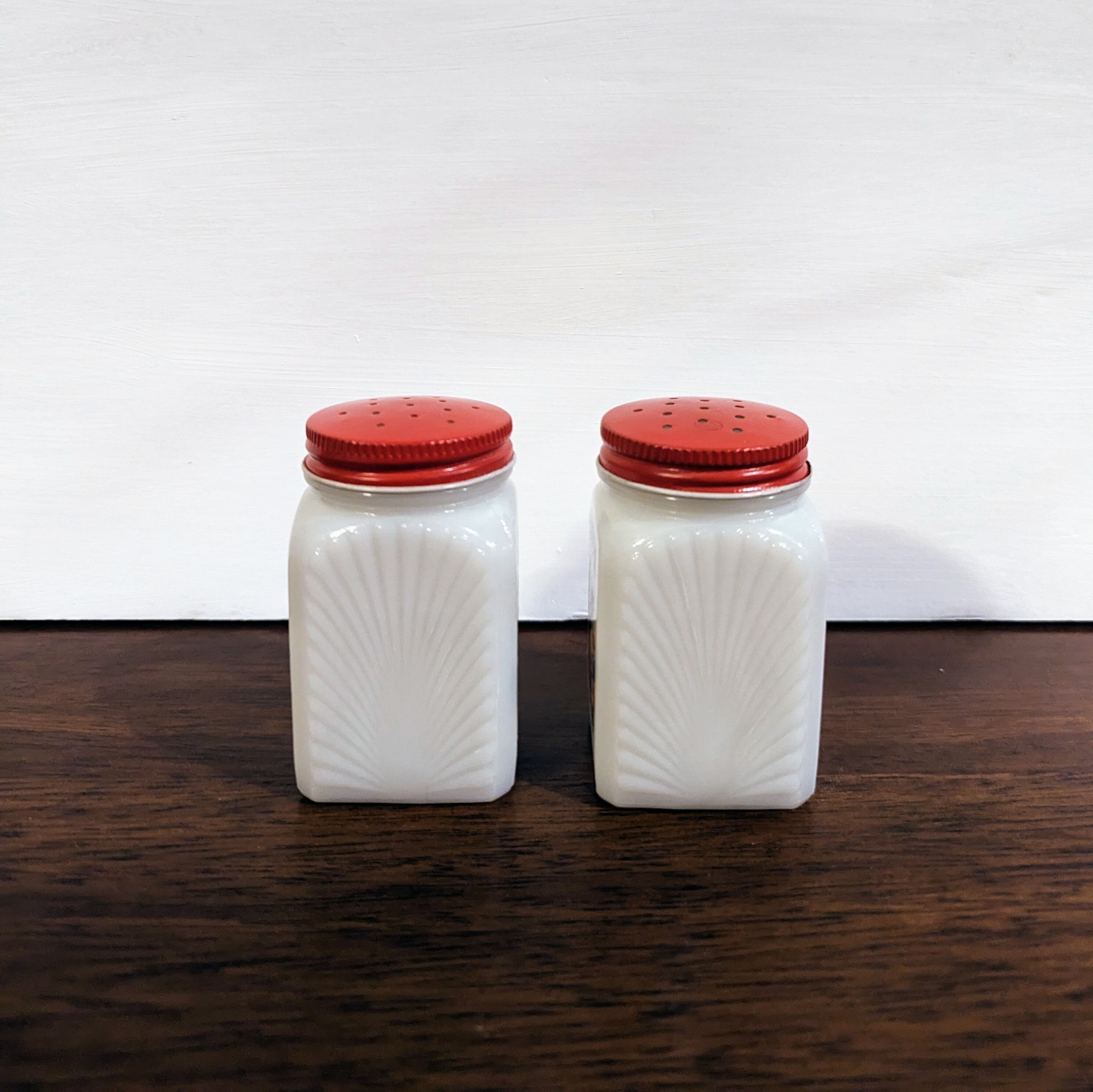 Vintage Hazel Atlas Cornucopia Shaker Container Set 1930s Milk Glass - Etsy