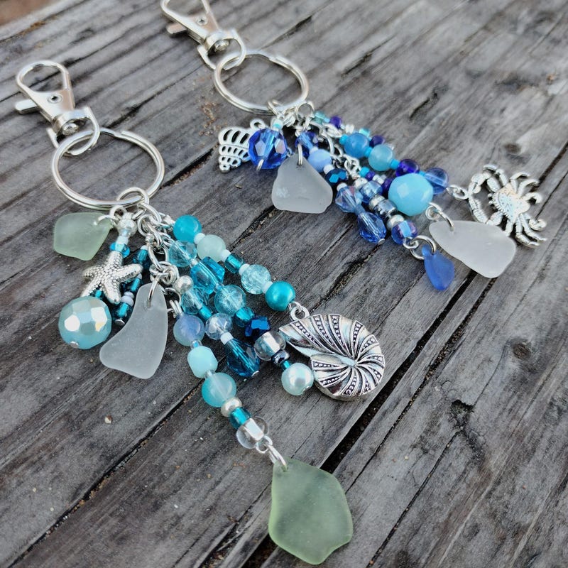 Sea Glass Keychain - Etsy