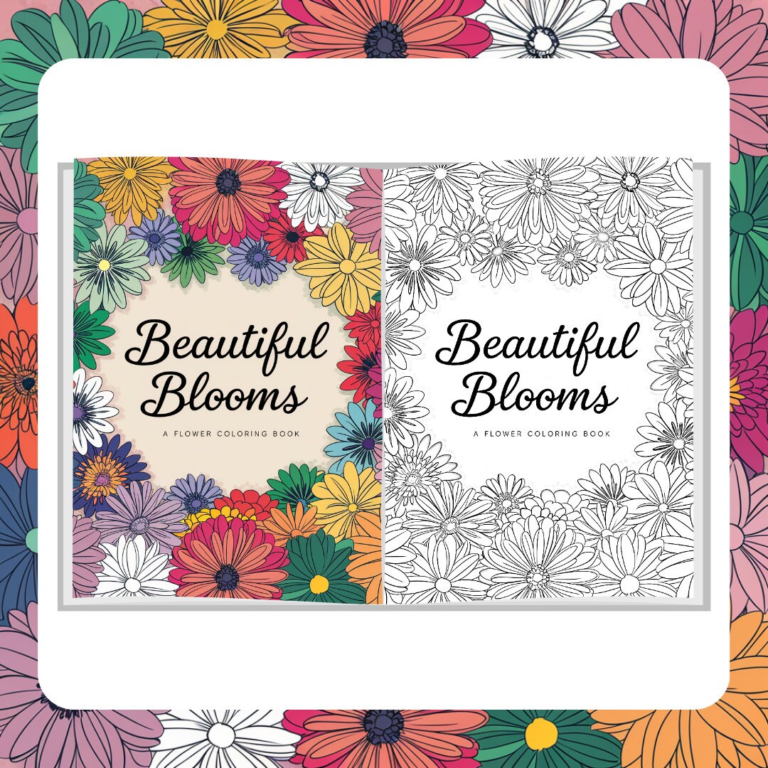 50 Beautiful Bloom A Flower Coloring Book Intricate Designs, Perfect ...