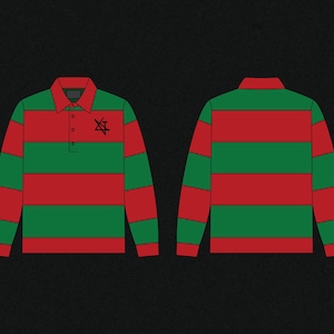 Rugby Polo Shirt Vector Mockup: Long Sleeve Tech Pack (AI, PNG) - Etsy