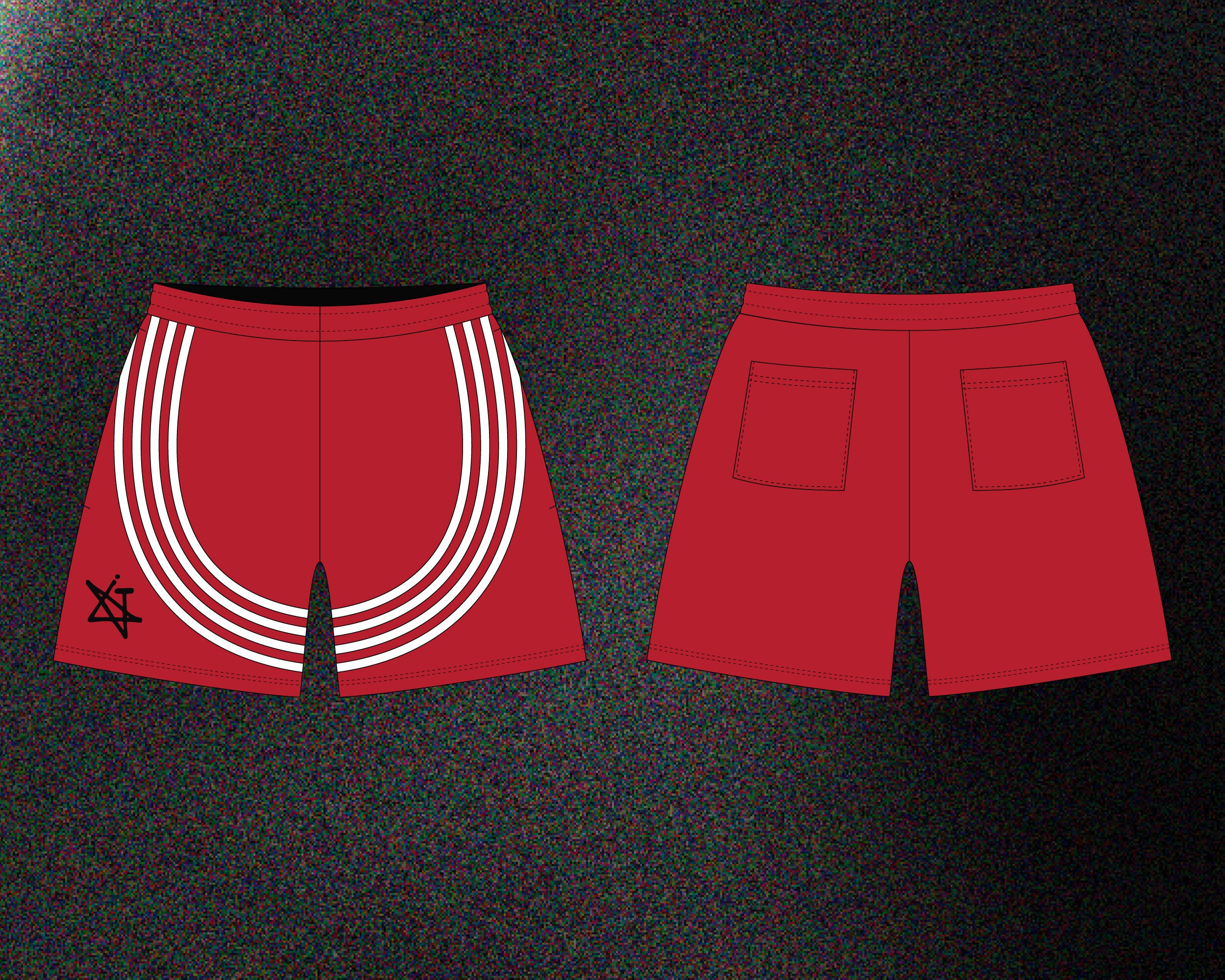 Striped Shorts Vector Mockup Sweat Shorts Mockup Streetwear Active ...