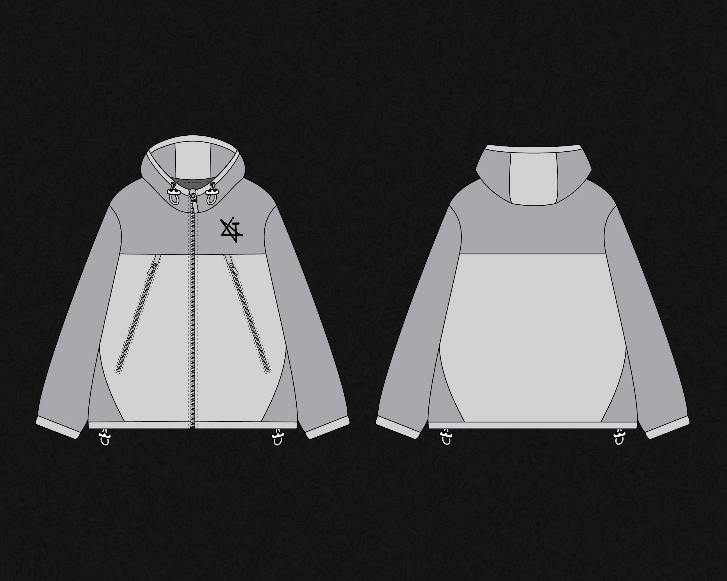 Windbreaker Jacket Mockup Pack Streetwear Tech Pack Template ...