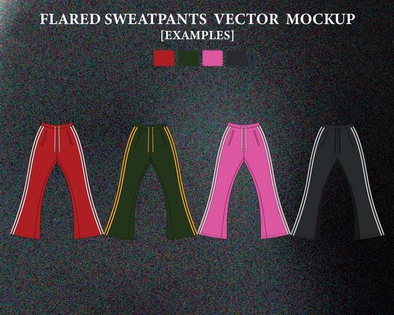 Streetwear Tech Pack Flared Sweatpants Vector Mockup Streetwear ...