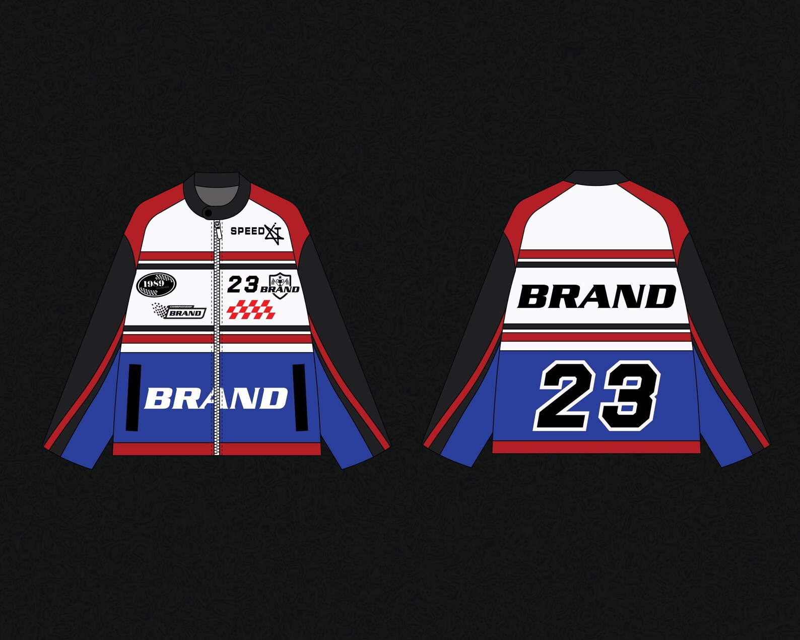 Biker Racing Jacket Vector Mockup Pack: Clothing Tech Pack (AI, PNG) - Etsy