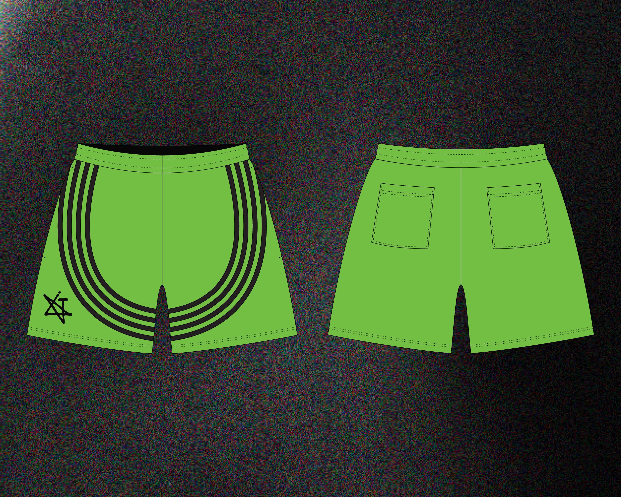 Striped Shorts Vector Mockup Sweat Shorts Mockup Streetwear Active ...